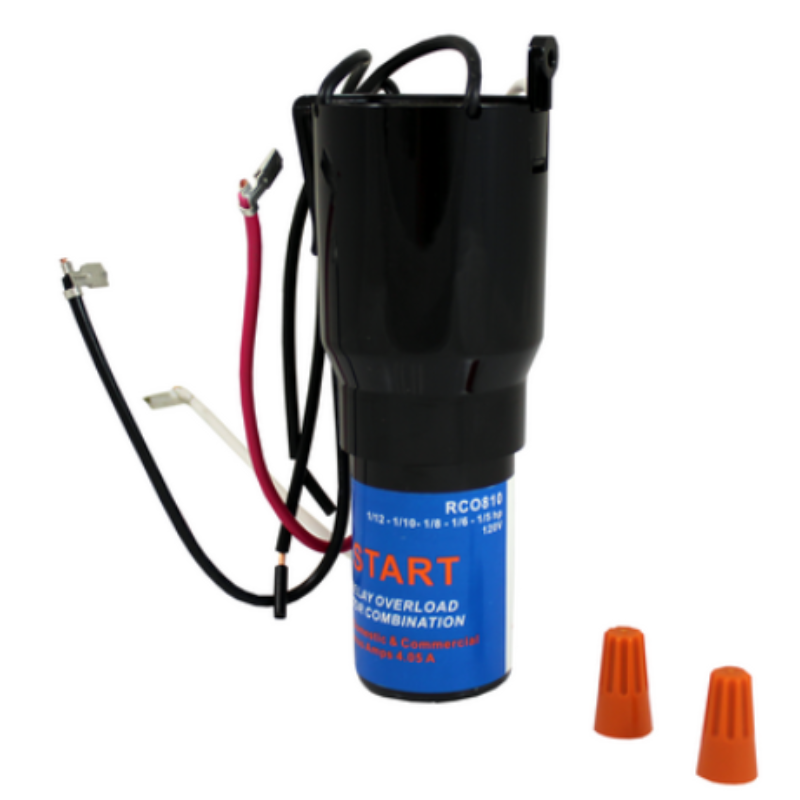 1/12 - 1/5 HP, 115 VAC - 3 IN 1 RELAY OVERLOAD START RUN CAPACITOR – A ...